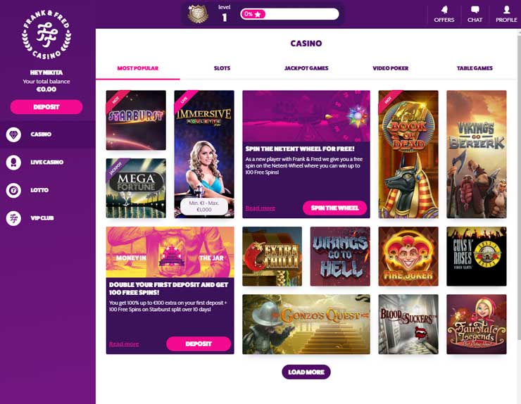 Frank Fred Casino Review (2020 UPDATE) | New Welcome Bonus
